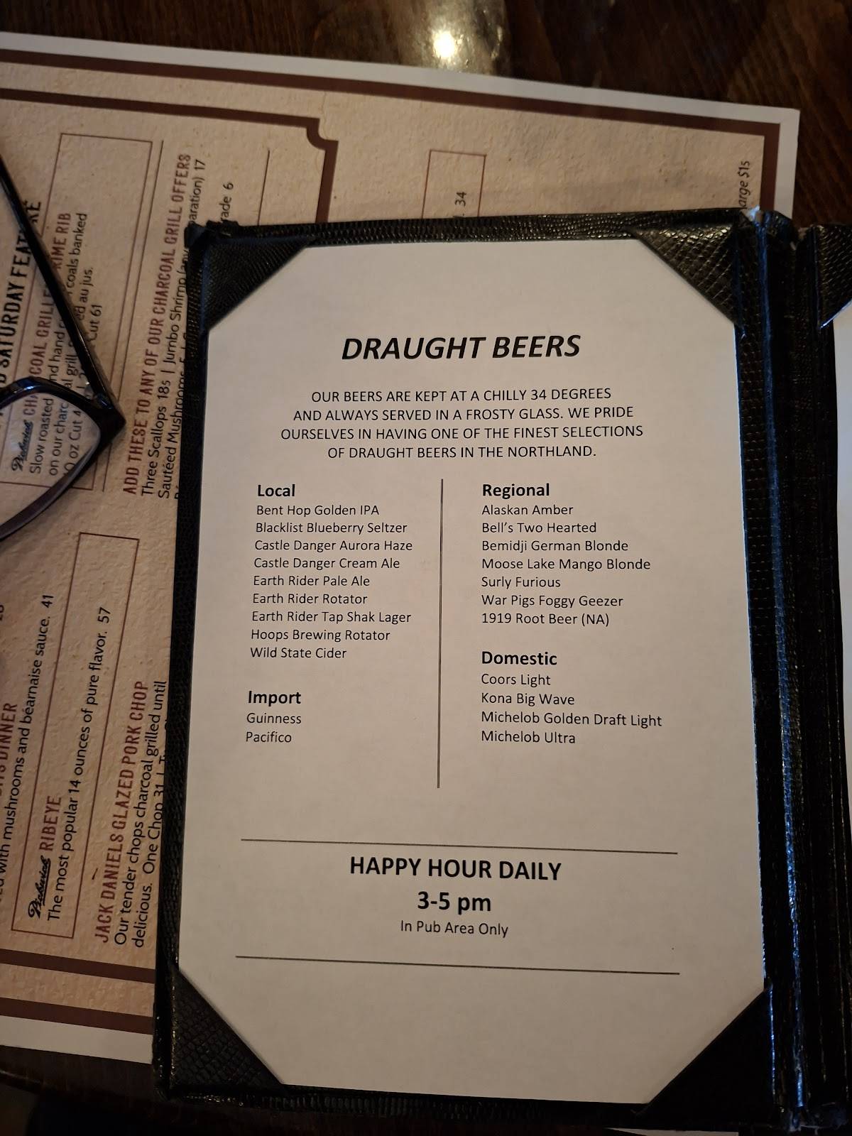 Menu at Pickwick Restaurant & Pub, Duluth