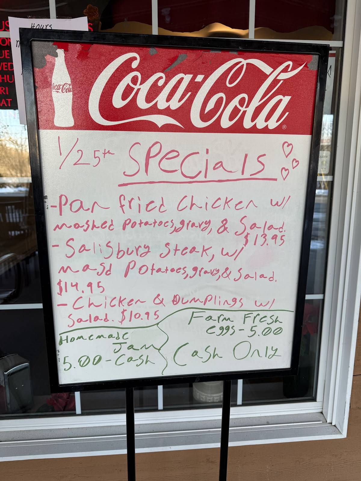 Menu at Pine Grove Restaurant, Bluemont