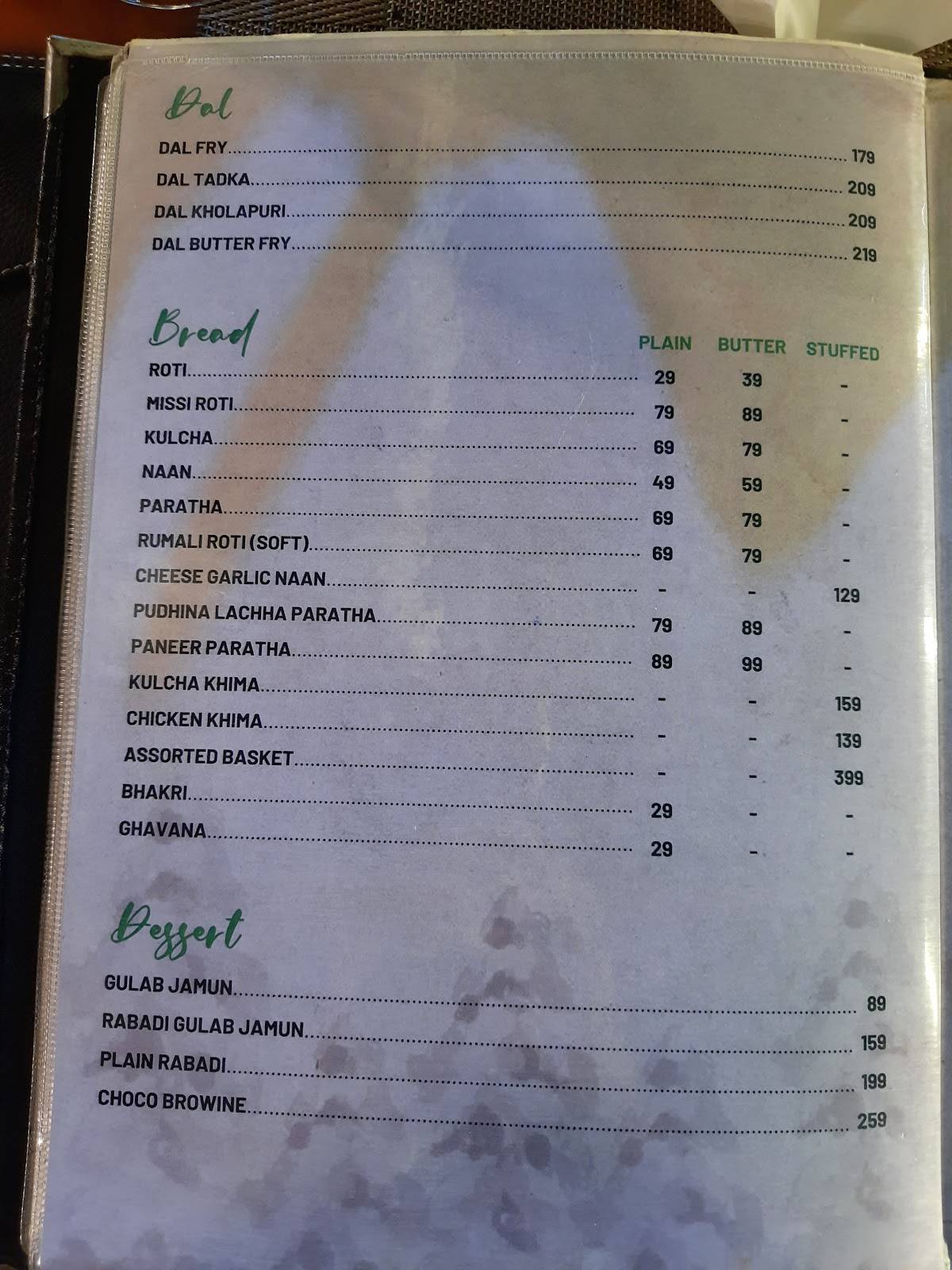 Menu at Pinewood Family Garden Restaurant, Ambernath