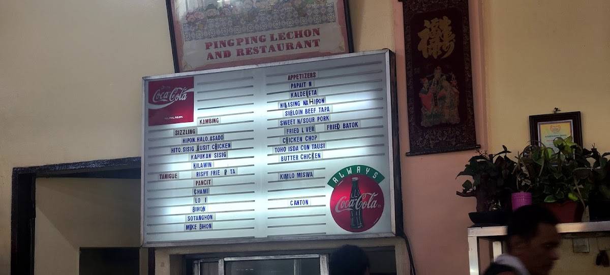 Menu at Ping Ping's Native Lechon & Restaurant, Incorporated, Quezon ...