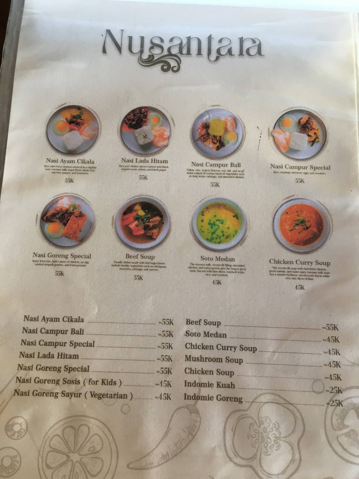 Menu at Pinggan Pasu Rooftop Cafe by Kalang Ulu Berastagi, Tambak Lau ...