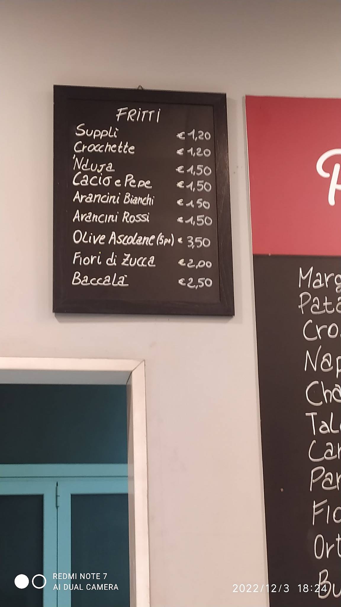 Menu da Pinsum Pinsa Romana pizzeria, Roma