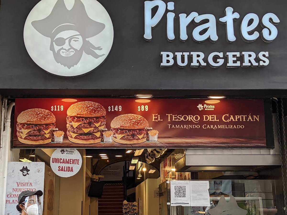 Carta del restaurante Pirates Burgers, Ciudad del México, 16 del ...