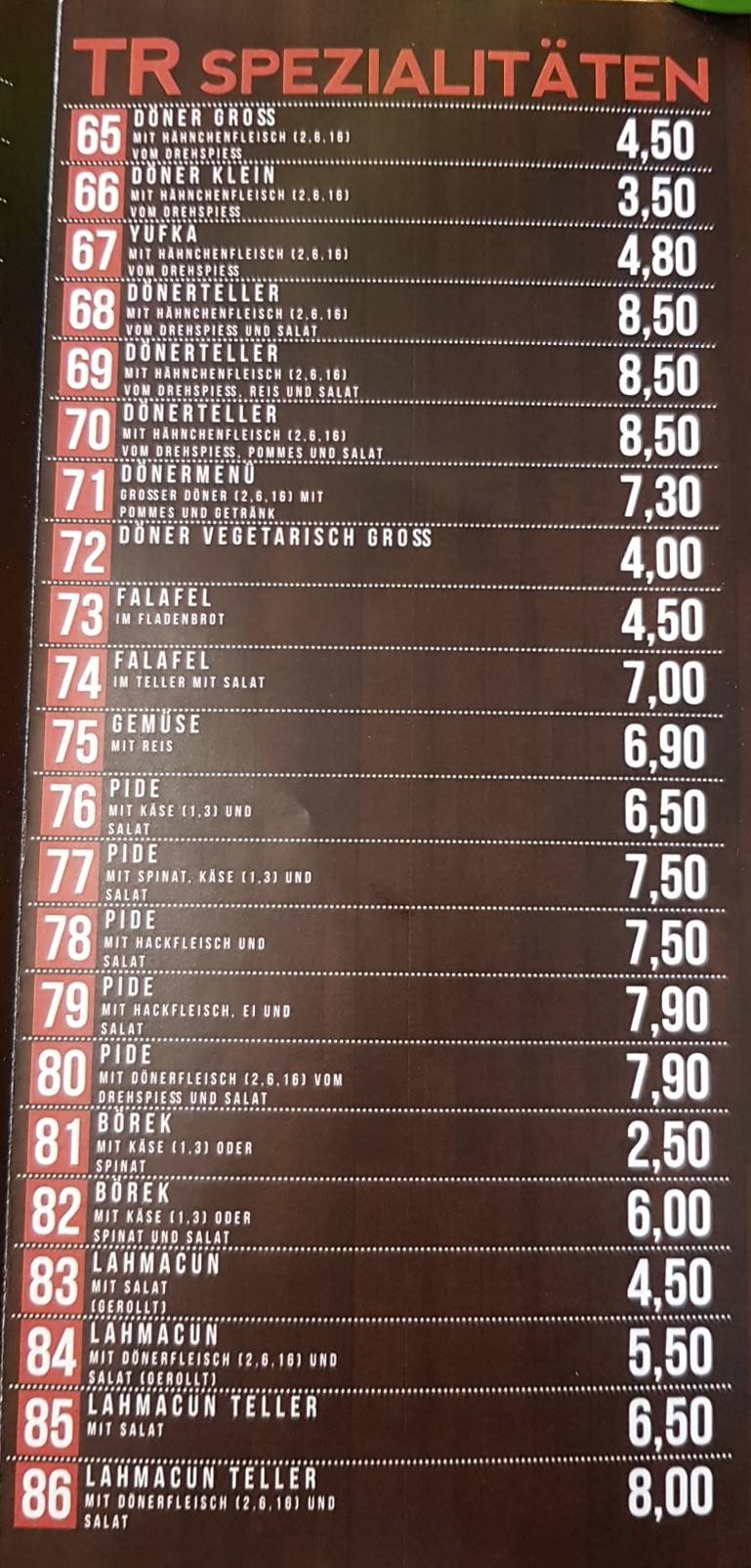 Speisekarte von Piroz Classic Food House-Heidelberg pizza, Heidelberg