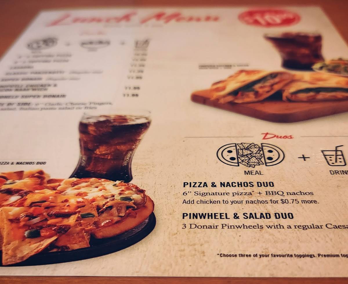 Menu at Pizza Delight pizzeria, Miramichi, Water St
