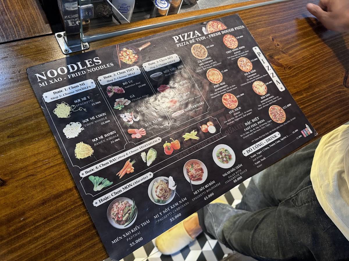 Menu at Pizza Fast Feel restaurant, Ho Chi Minh City