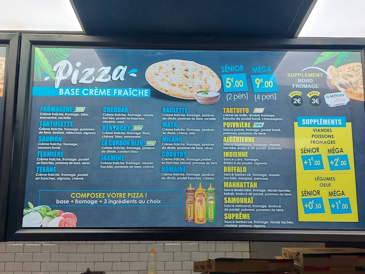 Menu at Pizza Five restaurant, Stains