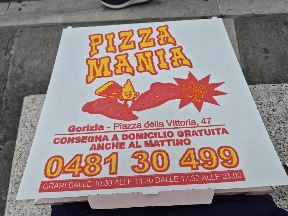 Menu at Pizza Mania Gorizia pizzeria, Gorizia, Piazza della Vittoria