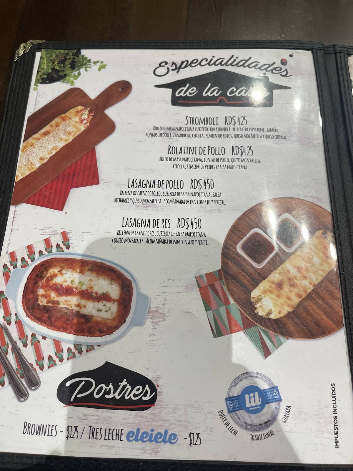Menu at Pizzarelli Ozama restaurant, Santo Domingo Este, Av. Venezuela 57