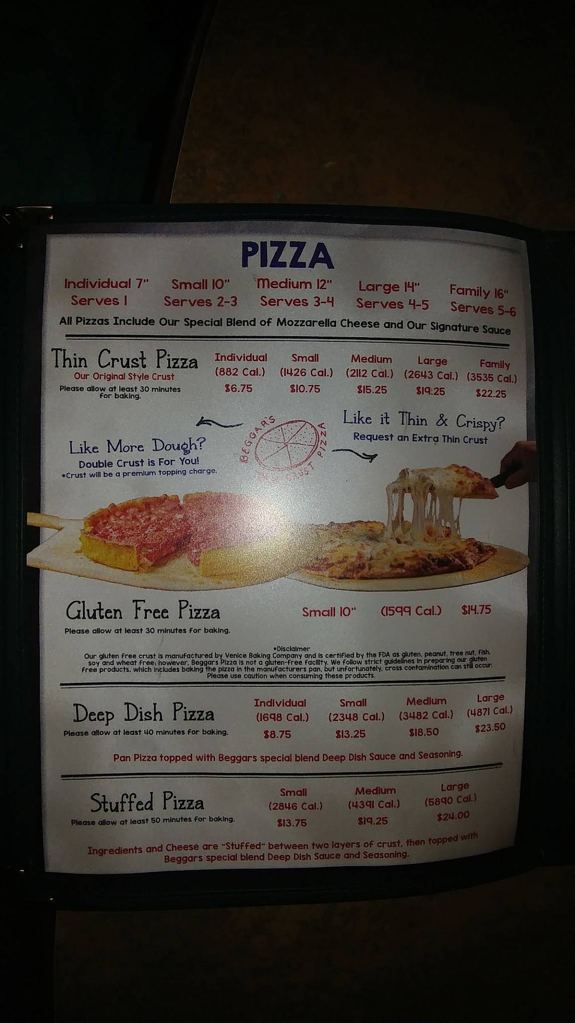 Menu at Beggars Pizza - Richton Park pizzeria, Richton Park