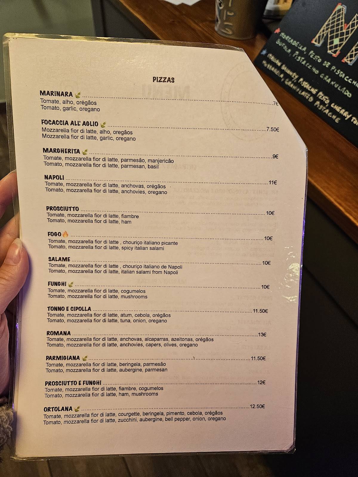 Menu em Funky Donkey Pizza pizzaria, Ferrel