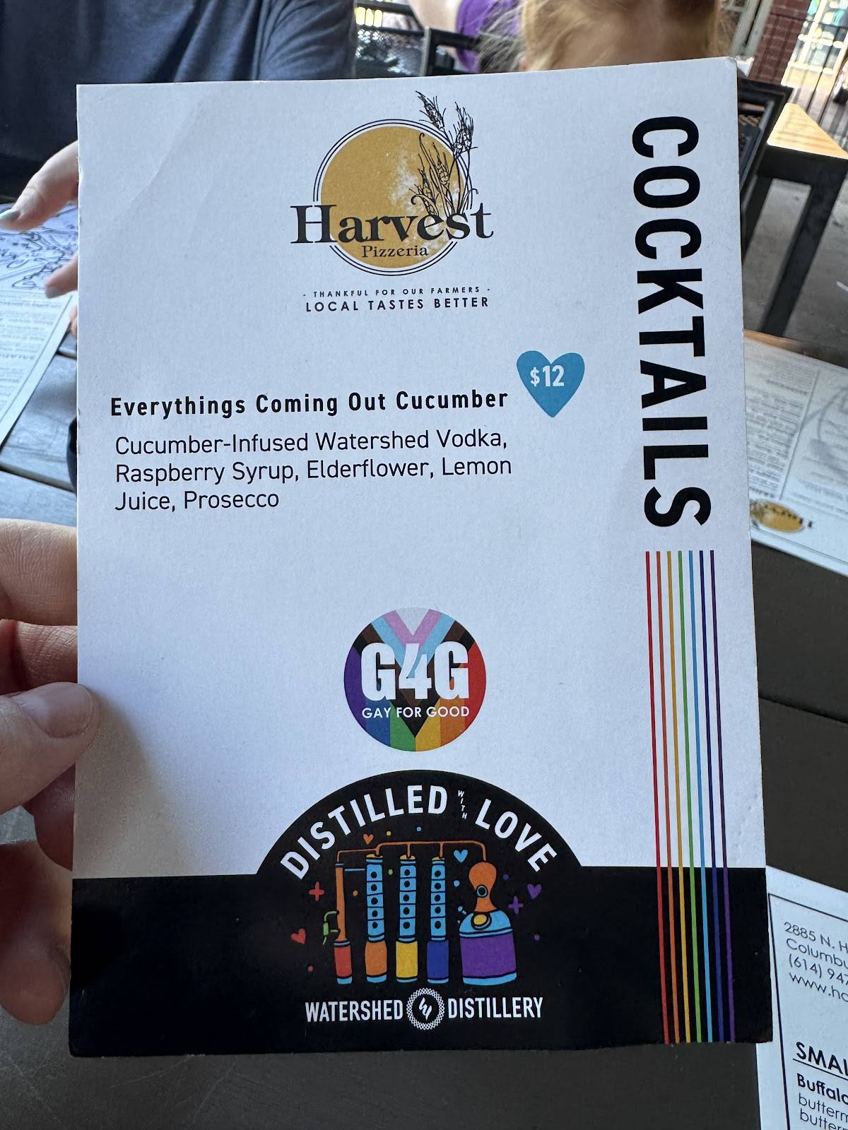 Menu at Harvest Bar + Kitchen - Clintonville, Columbus, N High St