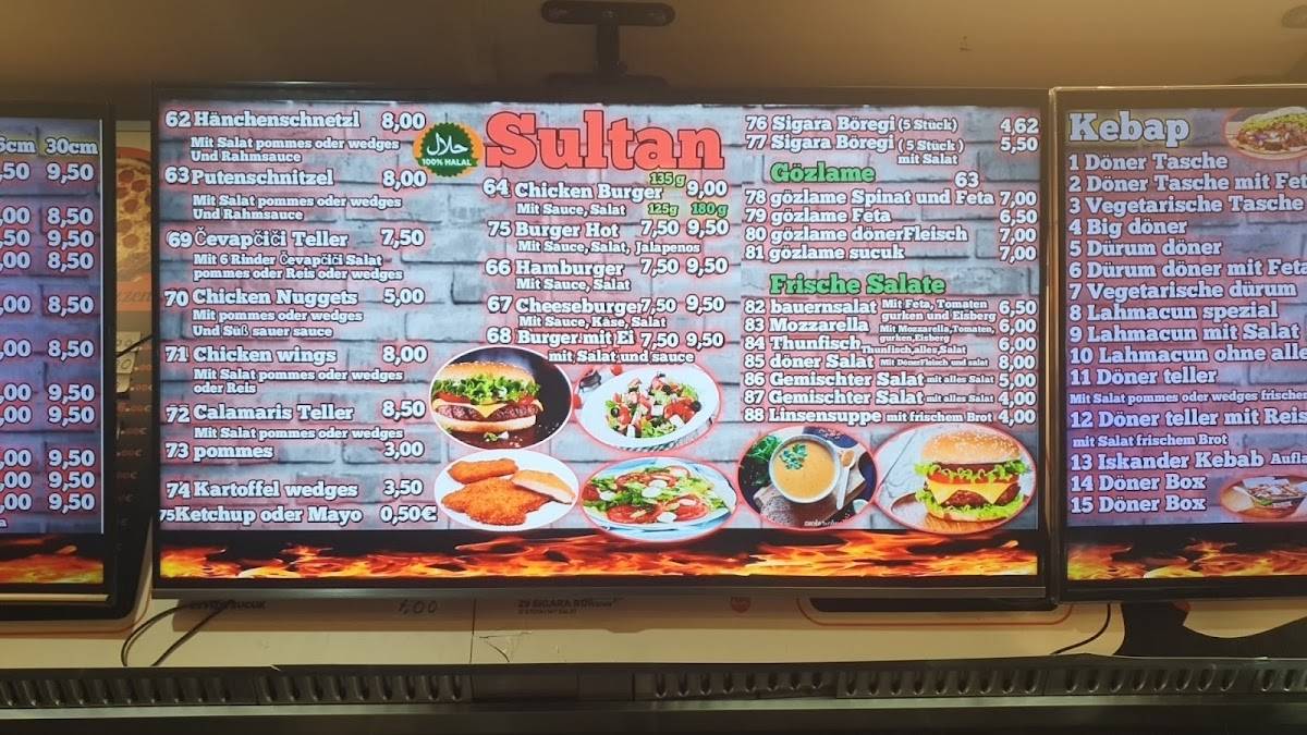 Speisekarte von Pizza Sultan & döner, Bonn