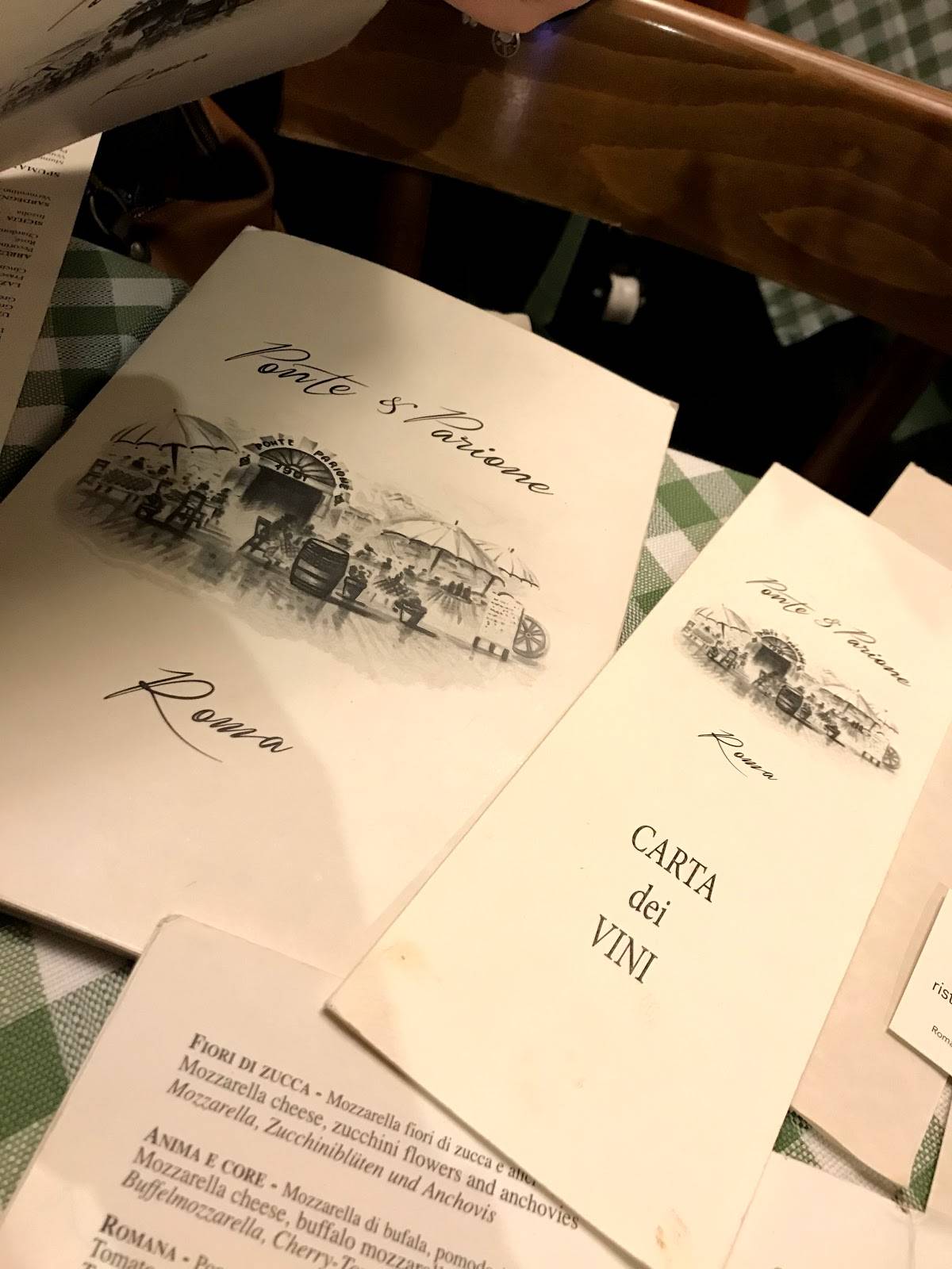 Menu at Ponte e Parione - Ristorante Piazza Navona, Rome