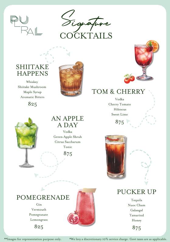Menu at Plural Restaurant, Mumbai