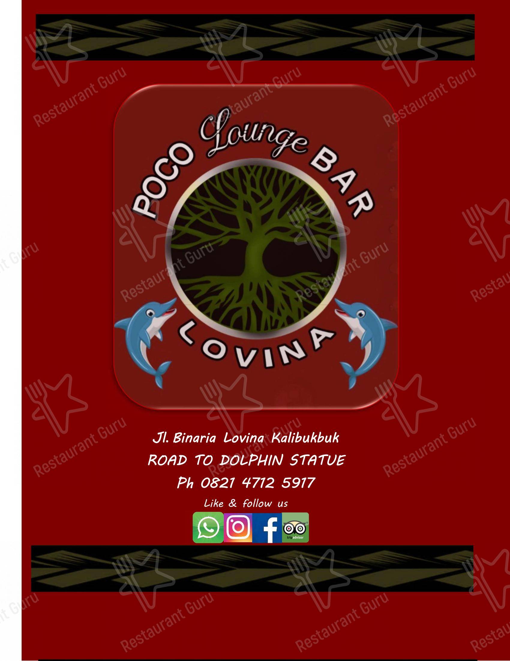 Carta de Poco Lounge Bar, Buleleng