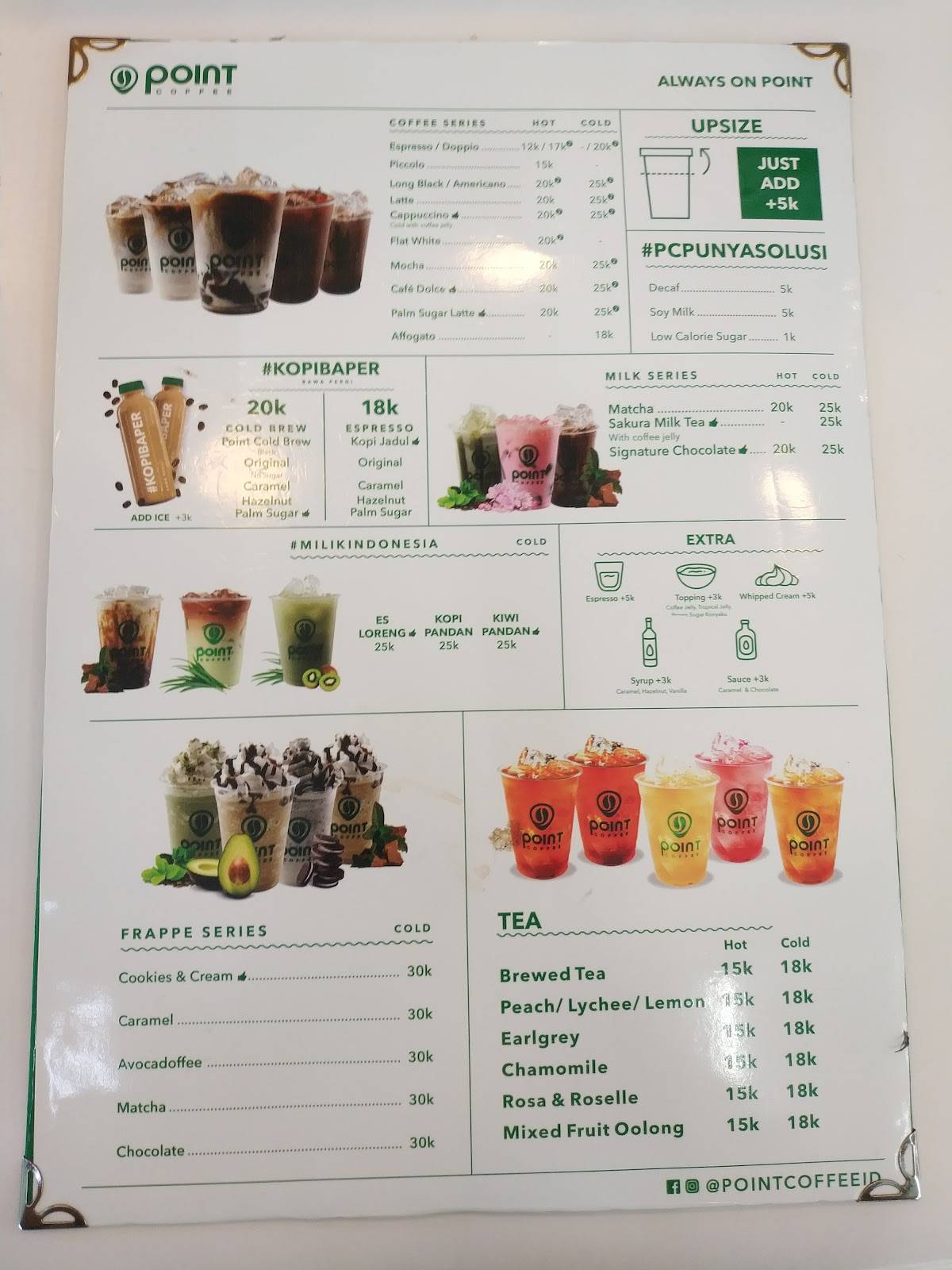 Menu at Point Coffee, Kebomas, Jl. Raya Ambeng Ambeng No.25