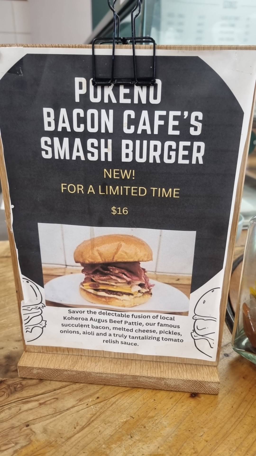 Menu at Pokeno Bacon Cafe, Mercer, Mercer Service Center