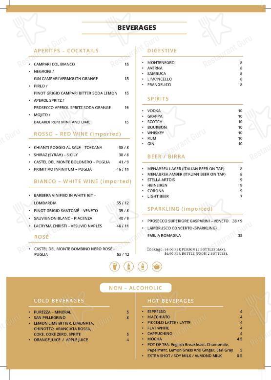 Menu at Pomodorino Pizzeria Italiana, Marrickville