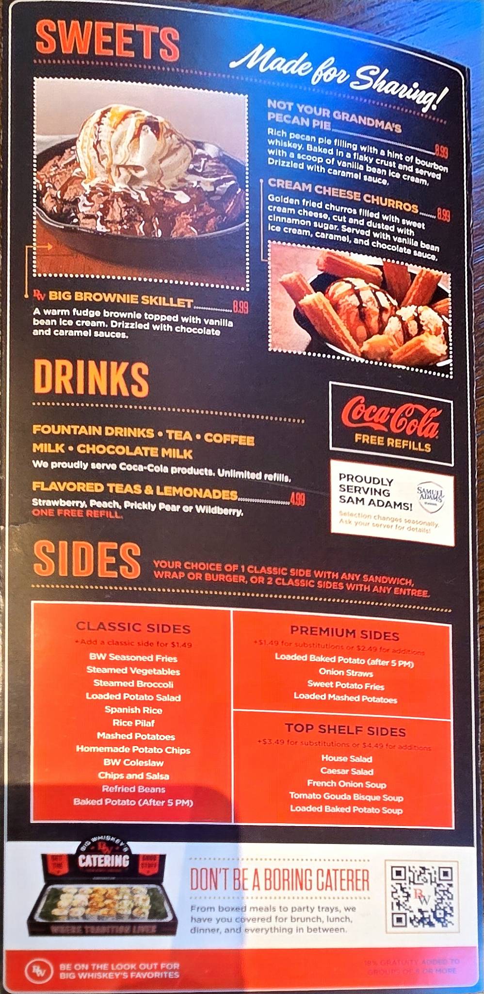 Menu at Big Whiskey's - Poplar Bluff pub & bar, Poplar Bluff