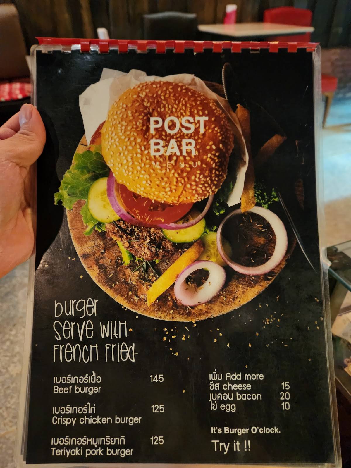 Carta de Post Bar, Bangkok