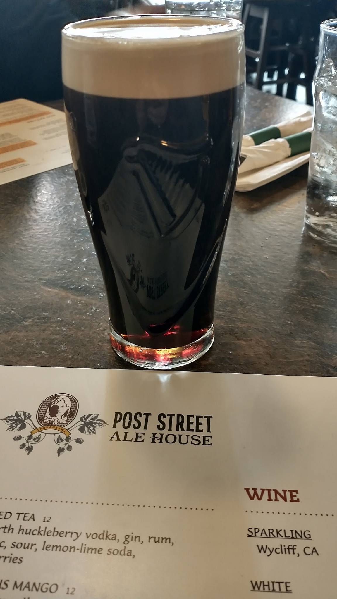 Menu at Post Street Ale House pub & bar, Spokane