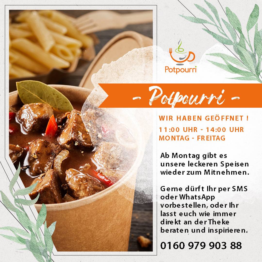 Speisekarte von Potpourri Rottweil Markthalle restaurant, Rottweil