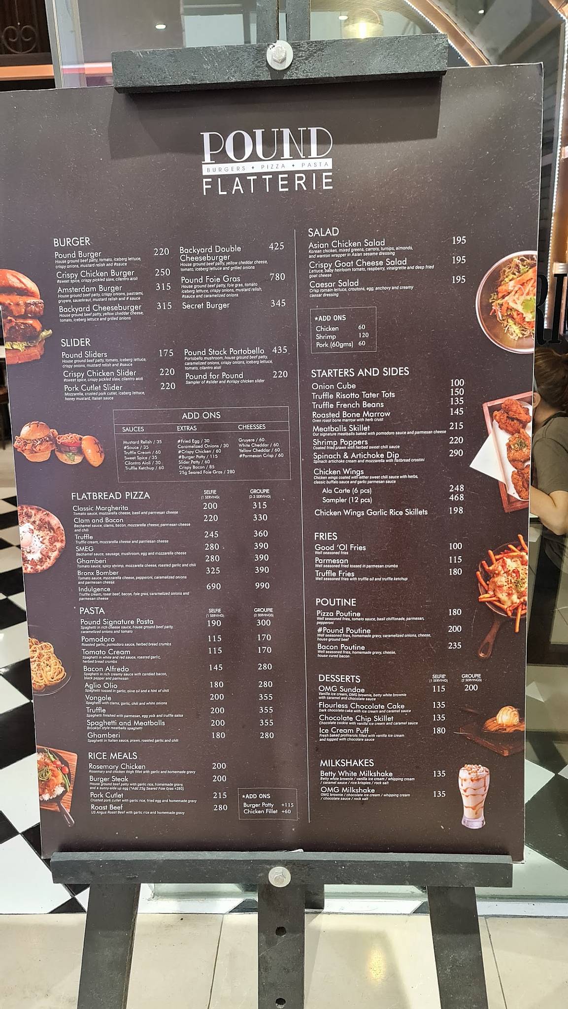 Menu at Pound x Flatterie Ayala Malls Manila Bay restaurant, Parañaque