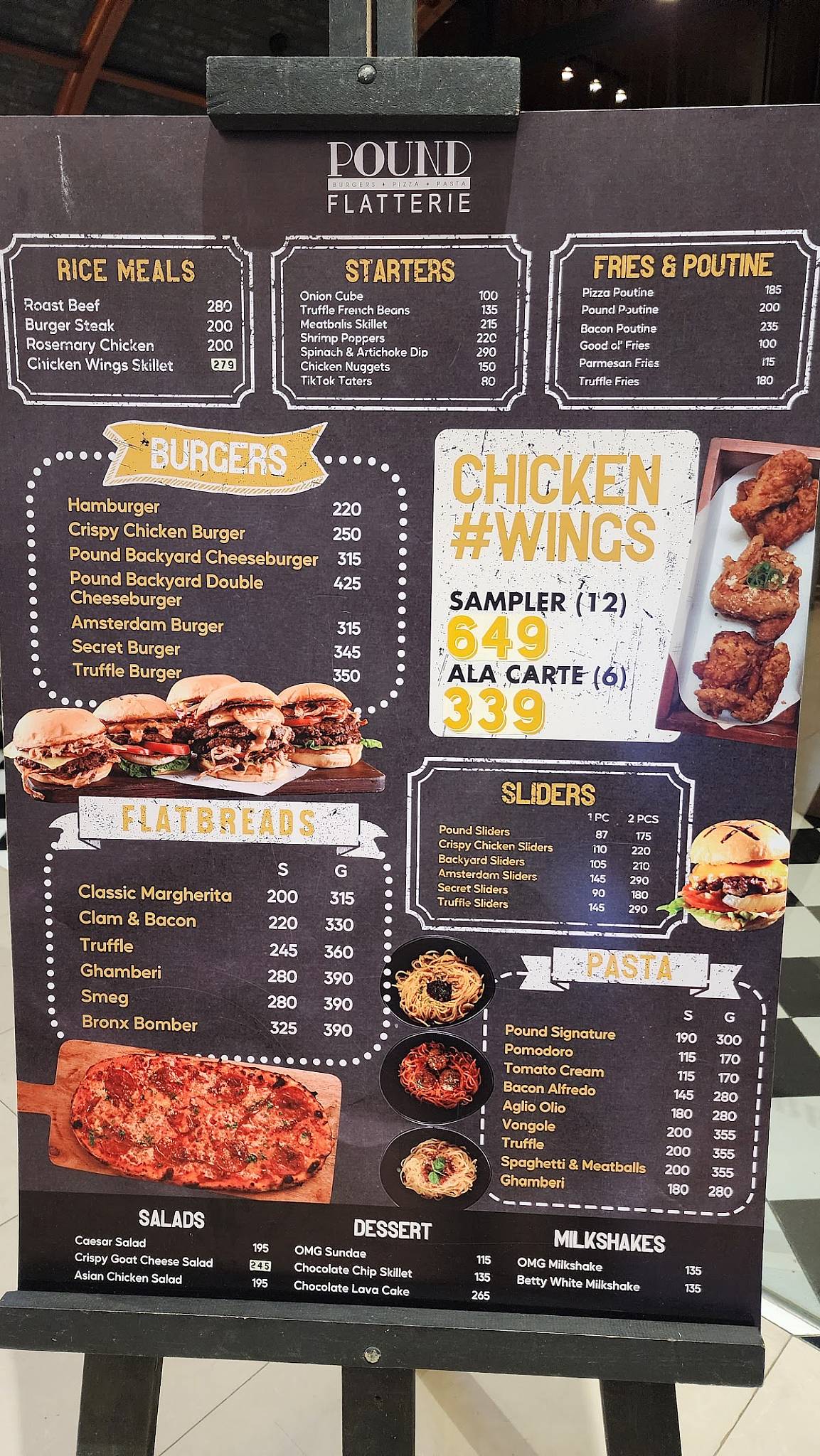 Menu at Pound x Flatterie Ayala Malls Manila Bay restaurant, Parañaque