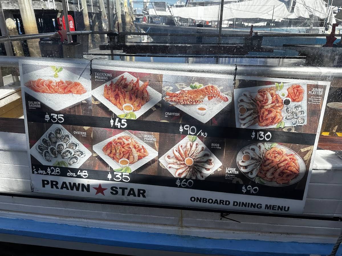 Menu at Prawn Star Mooloolaba restaurant, Mooloolaba