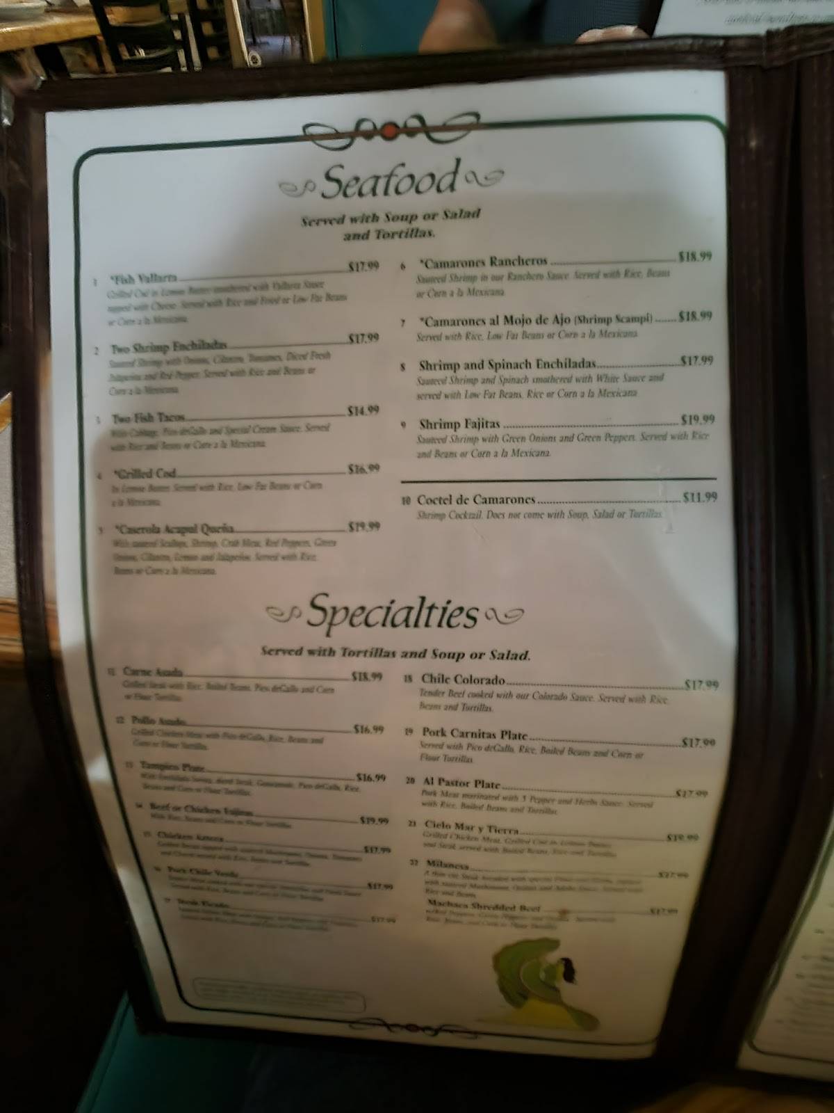 Menu at Dinner Bell Cantina (formerly Casa Alvarez) restaurant ...