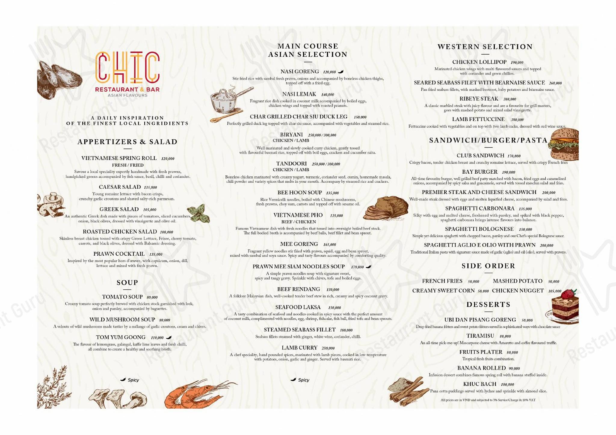 Menu at Propeller Rooftop Bar HCM, Ho Chi Minh City