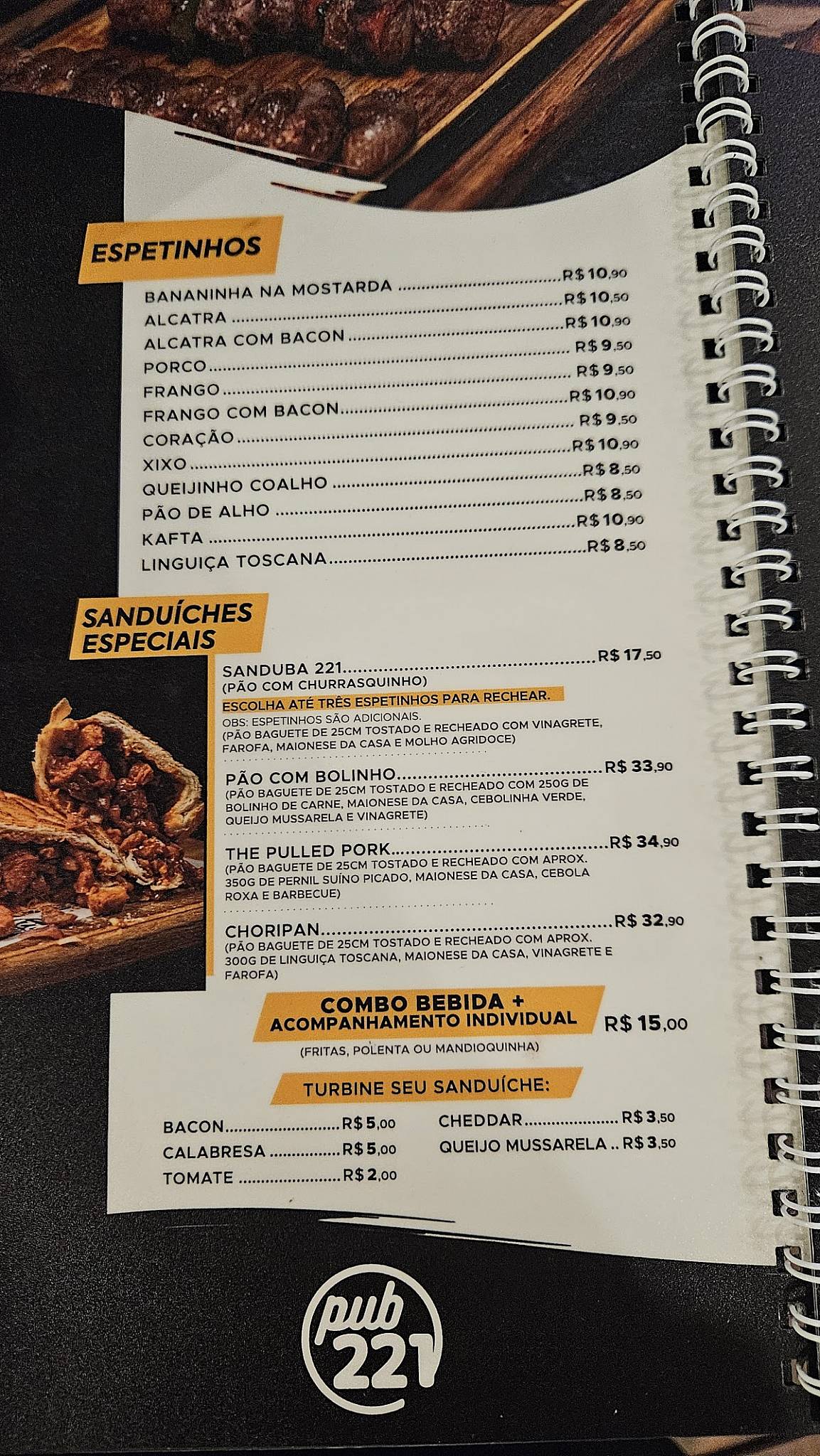 Menu em Pub 221 - Gastropub, Curitiba