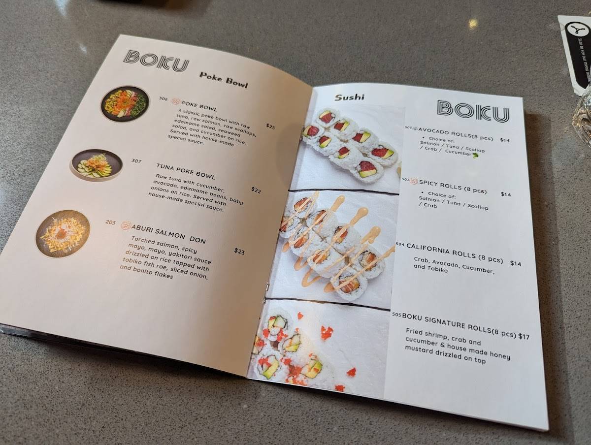 Menu at BOKU Japanese Eats + Drinks (Distillery District) pub & bar ...
