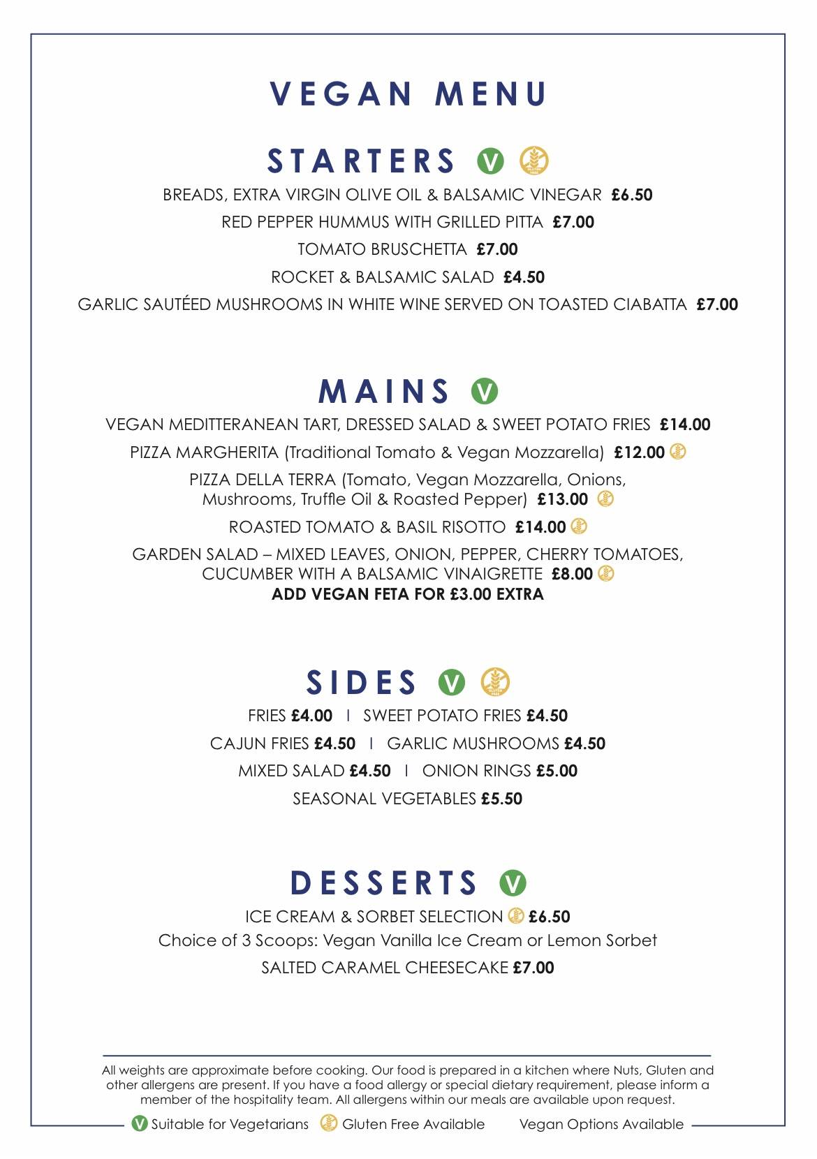 Menu at Blue Lion pub & bar, Atherstone, 8 Church Rd