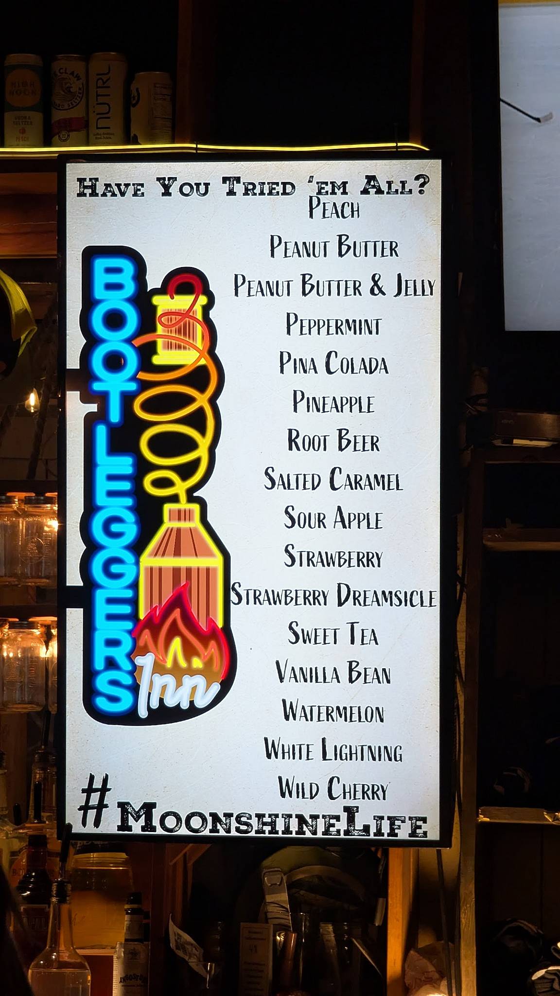 Menu at Bootleggers Inn pub & bar, Nashville