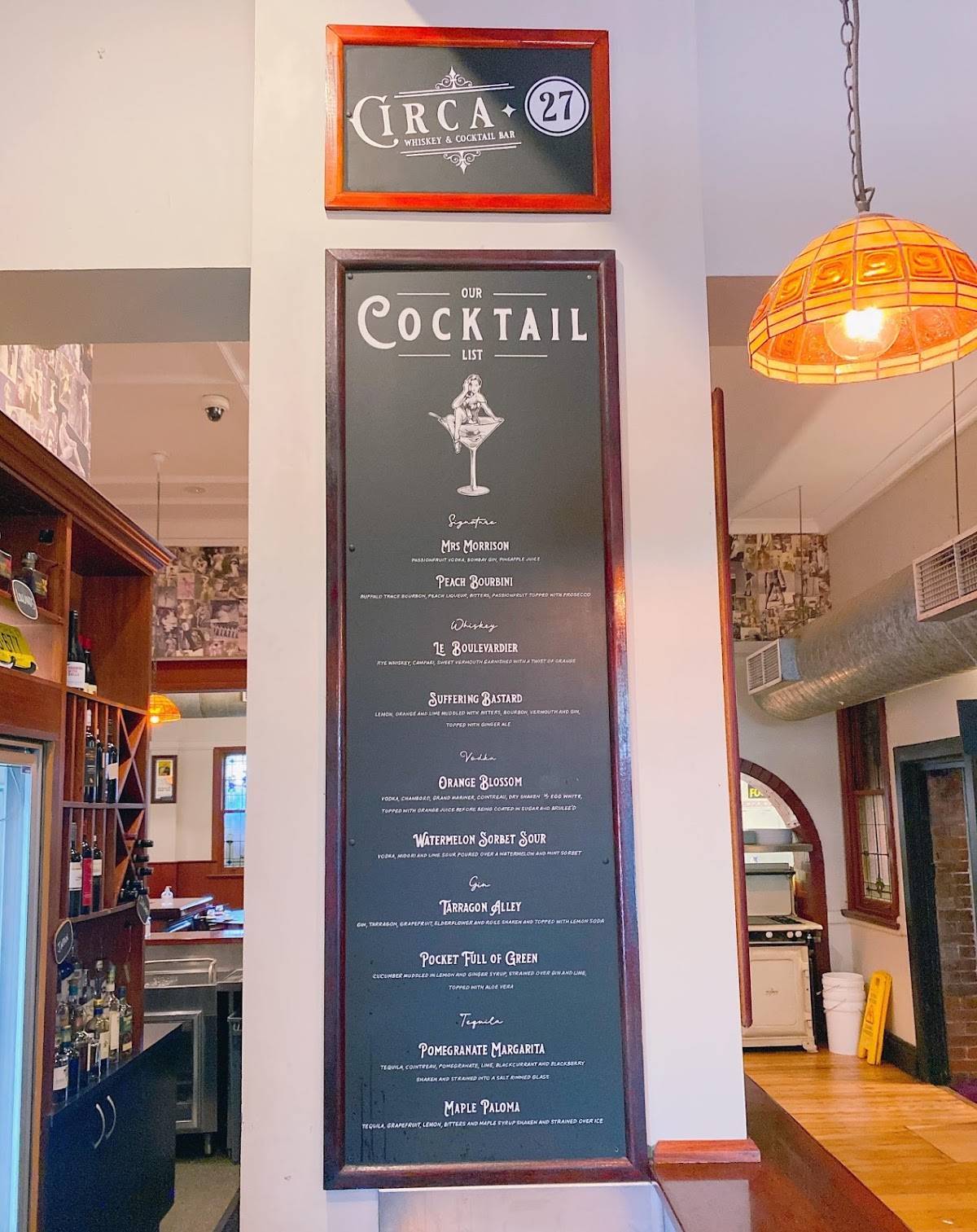 Menu at Circa 27 Whisky & Cocktail Bar, Woolloongabba
