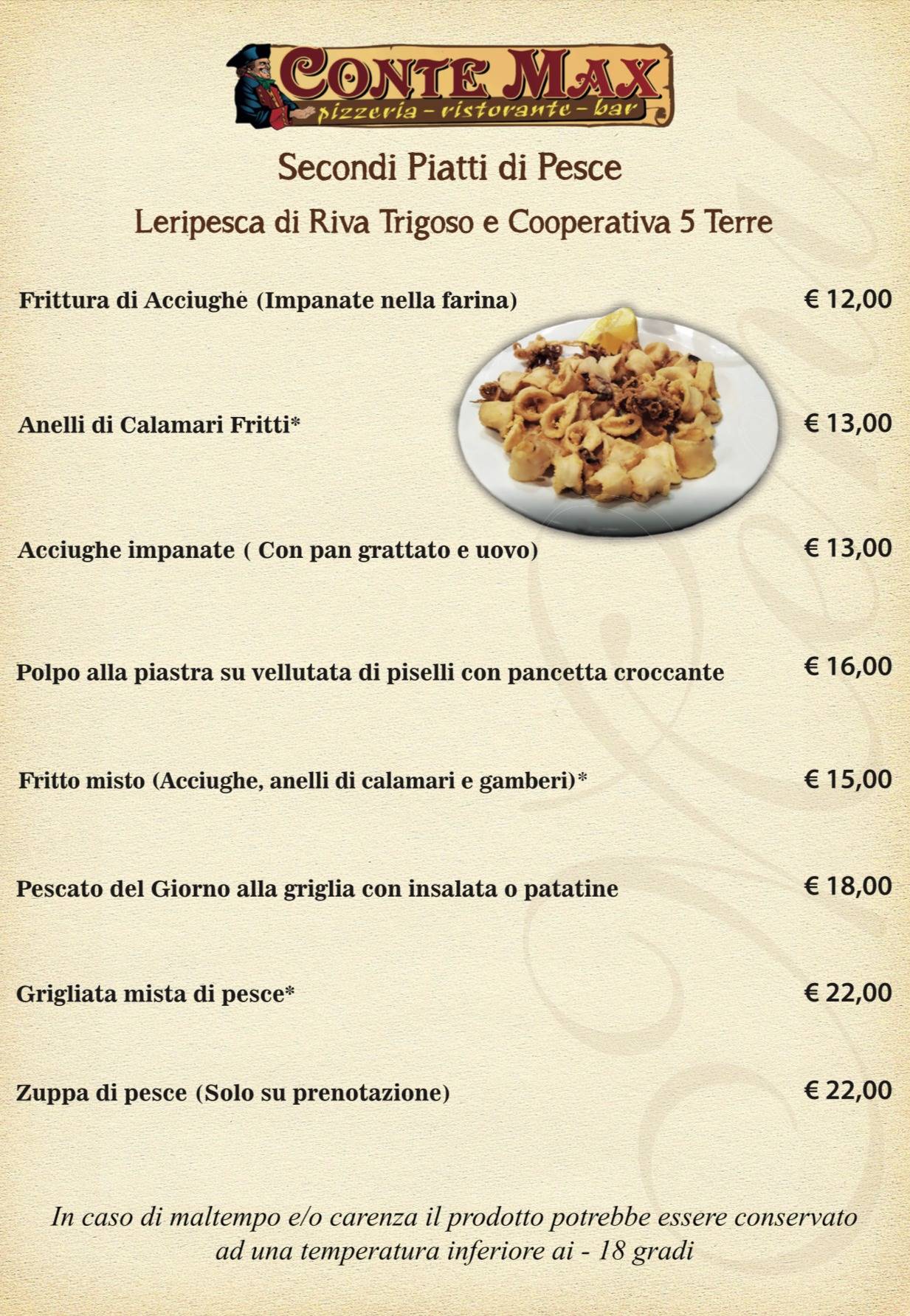 Speisekarte von Conte Max pub & Bar, Sestri Levante