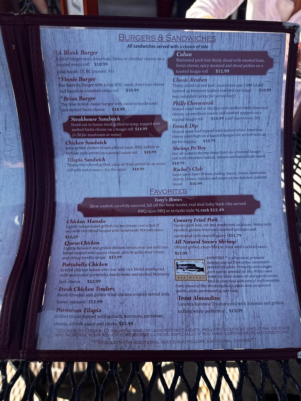 Menu at Crossroads Bar And Grille, Flowery Branch