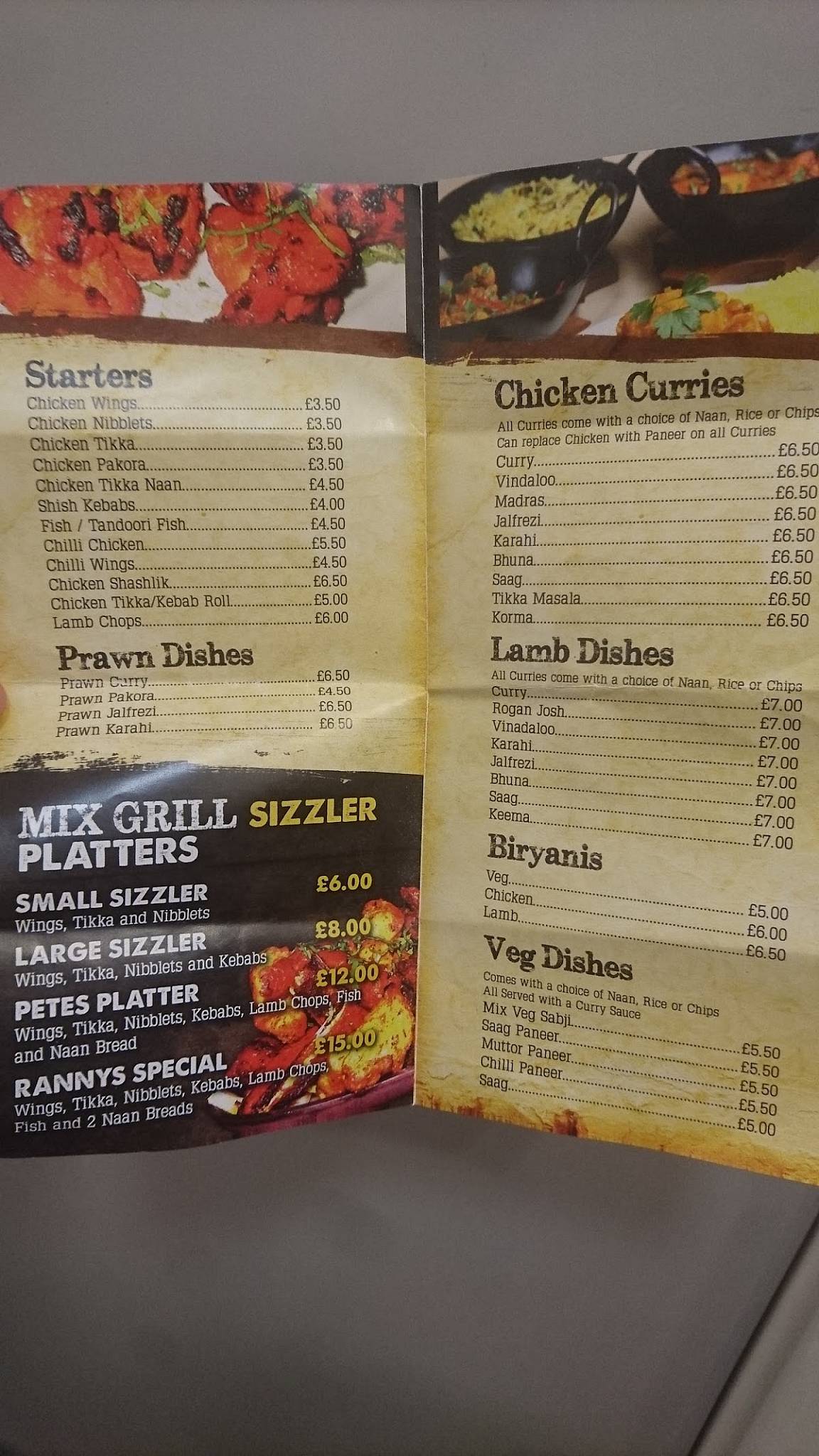 Menu at Desi Yew Tree pub & bar, Wolverhampton