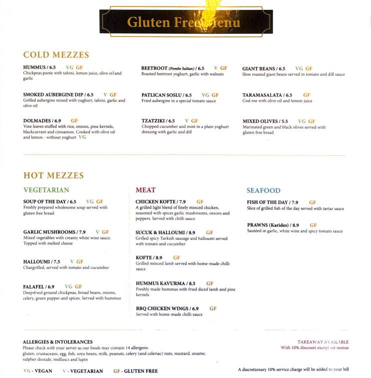 Menu at Gem of Norwich restaurant, Norwich