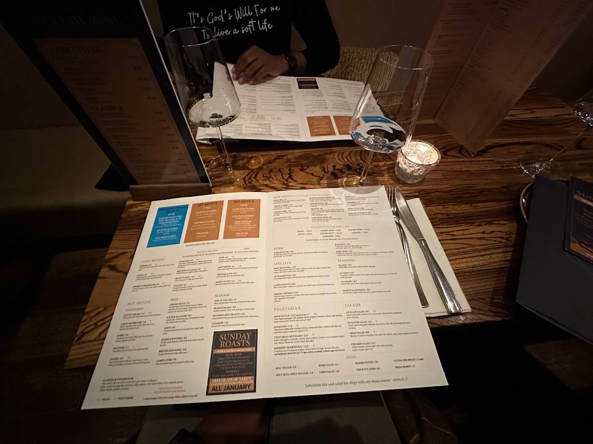 Menu at Gem of Norwich restaurant, Norwich
