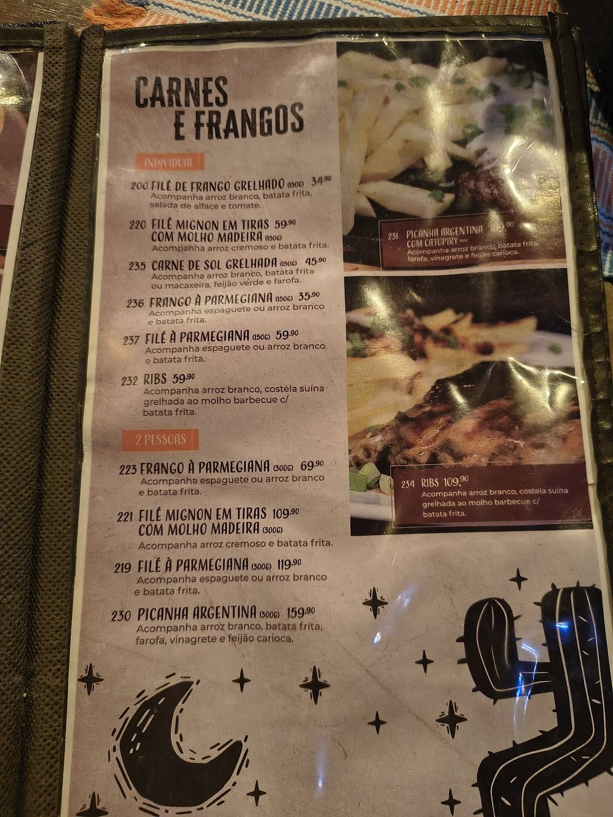 Carta del pub y bar Giramundo, João Pessoa