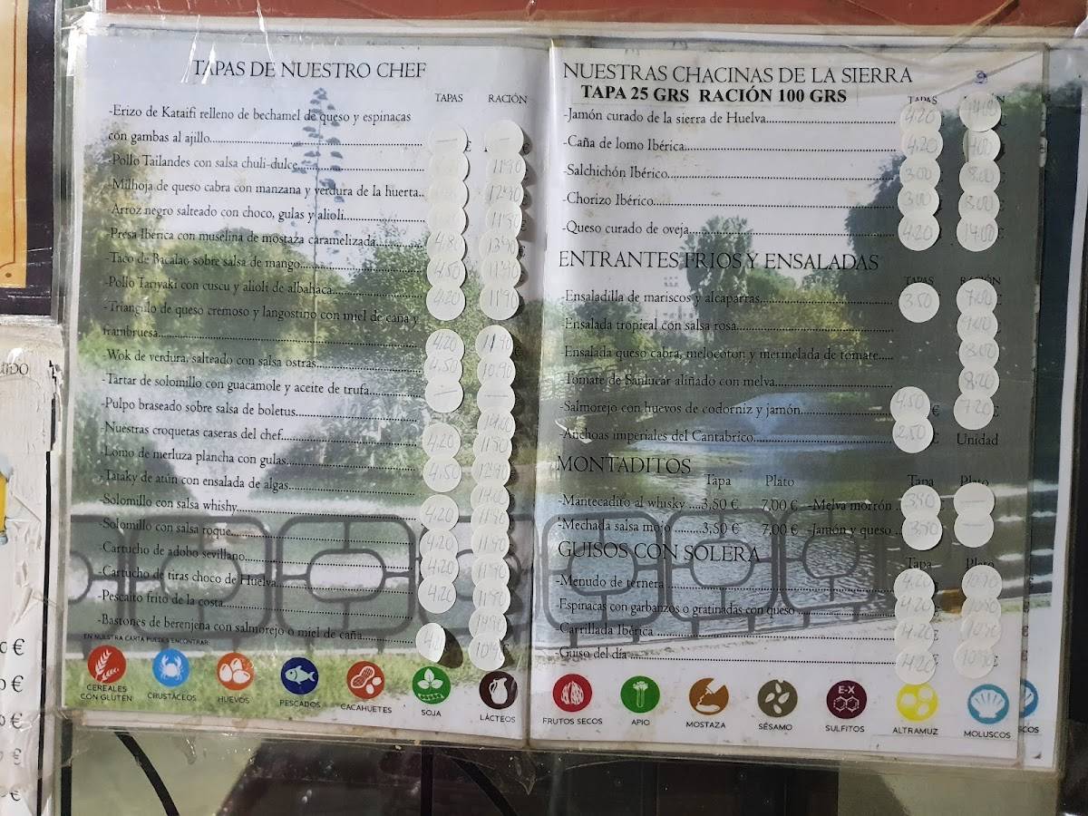 Carta de Kiosco Bar Príncipe, Sevilla
