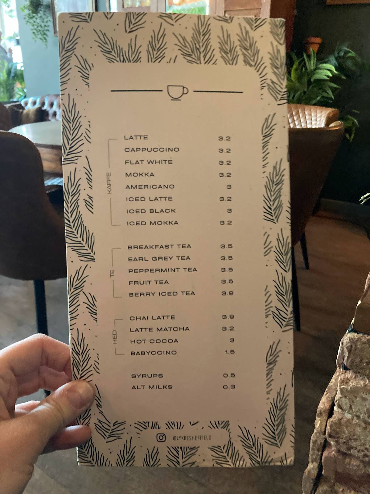 Menu at LYKKE Sheffield pub & bar, Sheffield