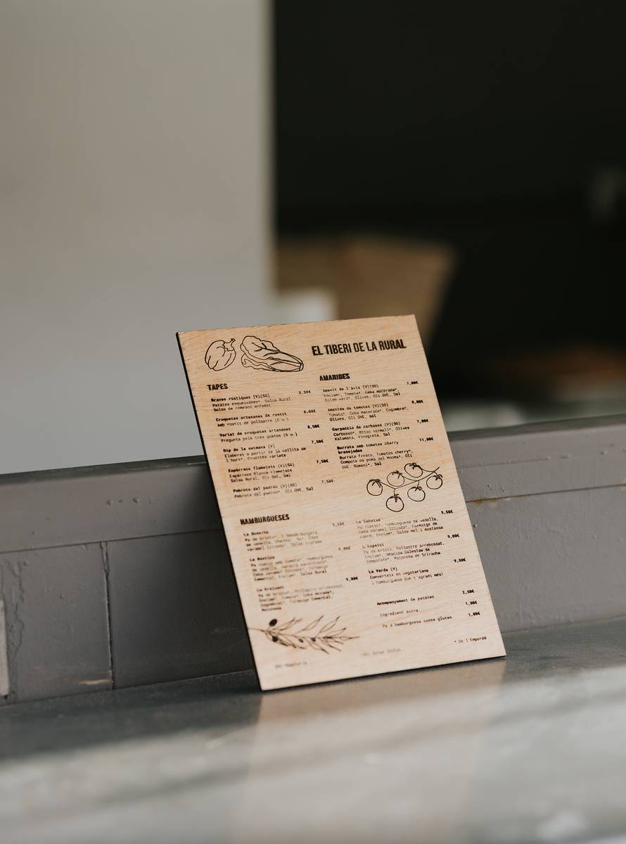 Carta del pub y bar La Rural, Ullà