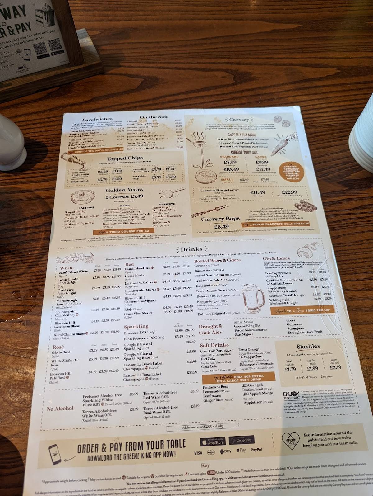 Menu at Langbrook Farm - Farmhouse Inns pub & bar, Havant
