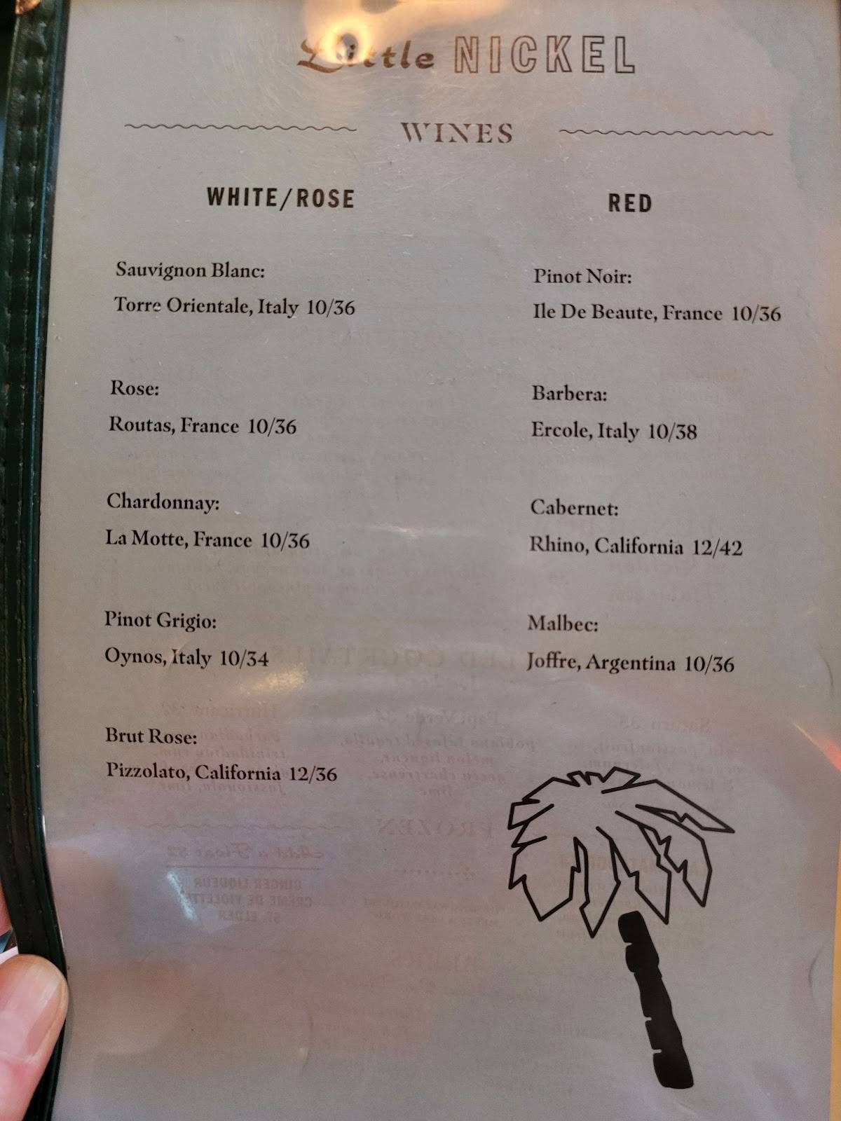 Menu at Little Nickel pub & bar, Richmond