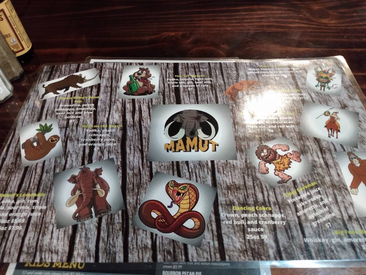 Menu at Mamut Bar N' Grill, Mount Sterling