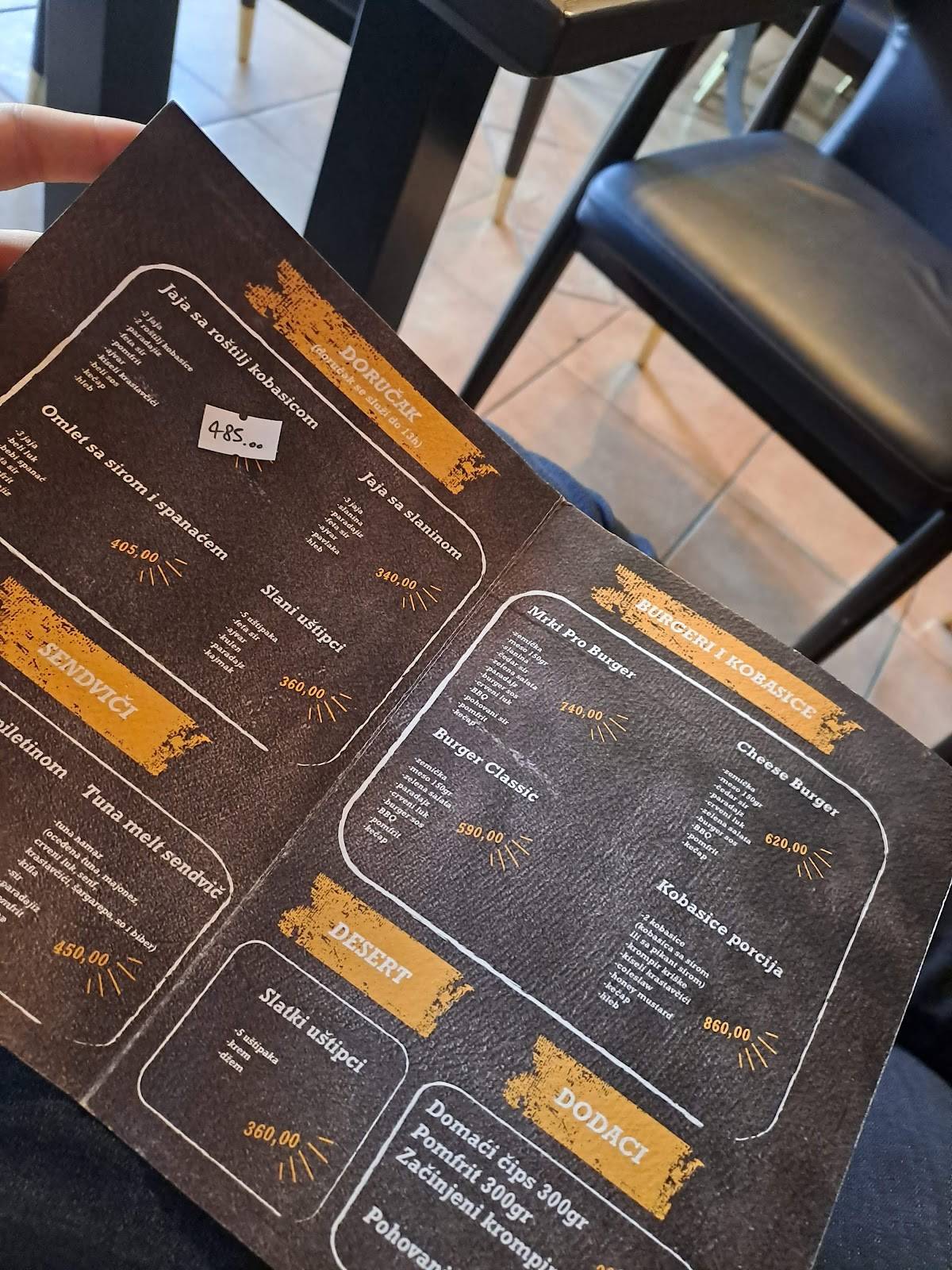 Menu at Mrki Pab pub & bar, Novi Sad